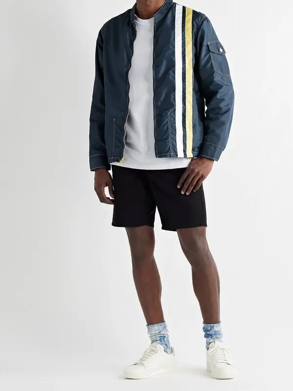 Birdwell Le Racing Striped Surfnyl Jacket - Blue | Editorialist