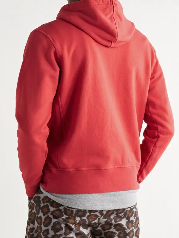 BIRDWELL　USA製CAYUCOS PULLOVER HOODIEパーカー Birdwell Cayucos Loopback Cotton-Jersey Hoodie In Red - 50% Off