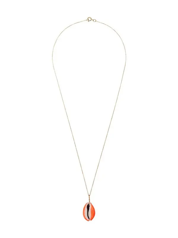 AURÉLIE BIDERMANN Shell Pendant Necklace - Orange