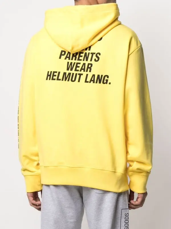 Helmut Lang Slogan-print Cotton Hoodie