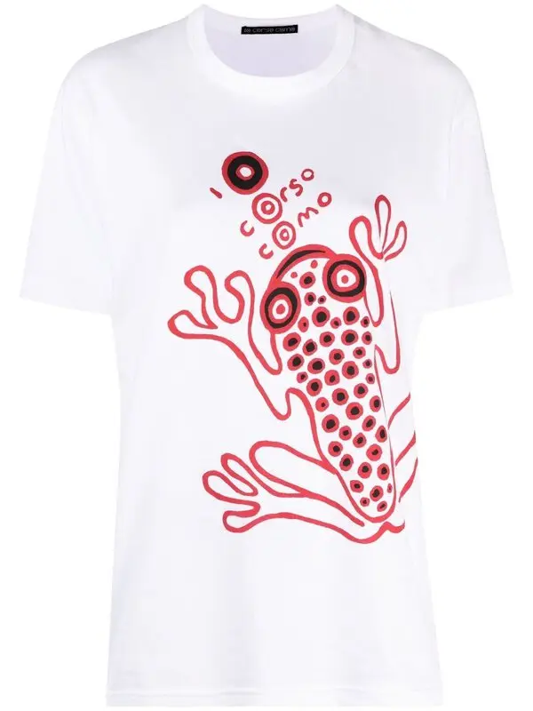 10 CORSO COMO Frog Print T-shirt - White
