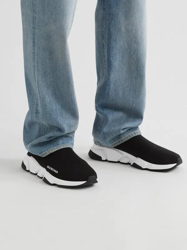 Balenciaga Speed Stretch-knit Slip-on Sneakers