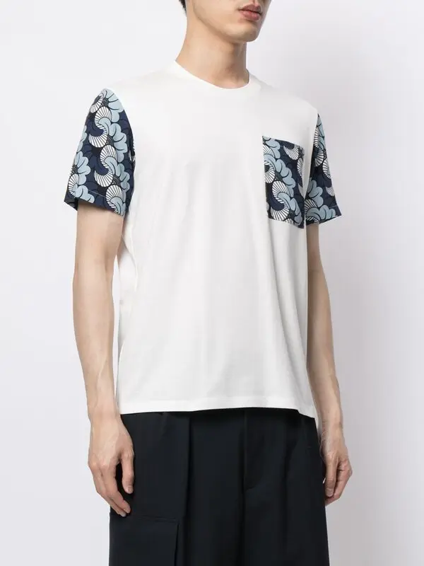PORTS V Floral-print Panelled T-shirt