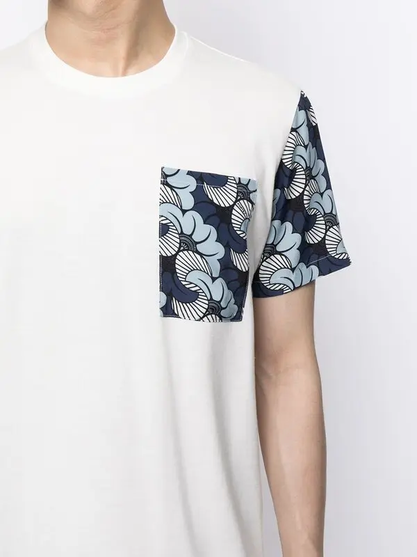 PORTS V Floral-print Panelled T-shirt