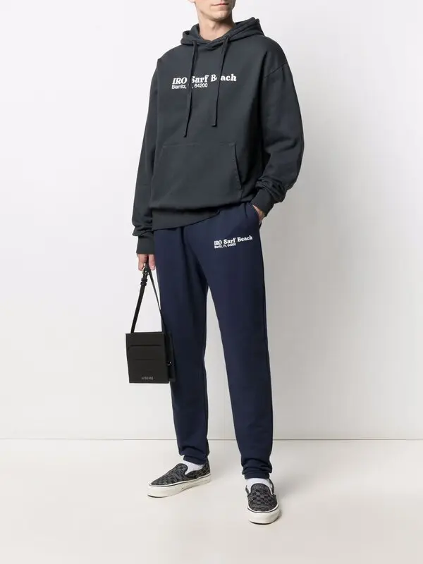 IRO PARIS Slogan-print Drawstring Hoodie