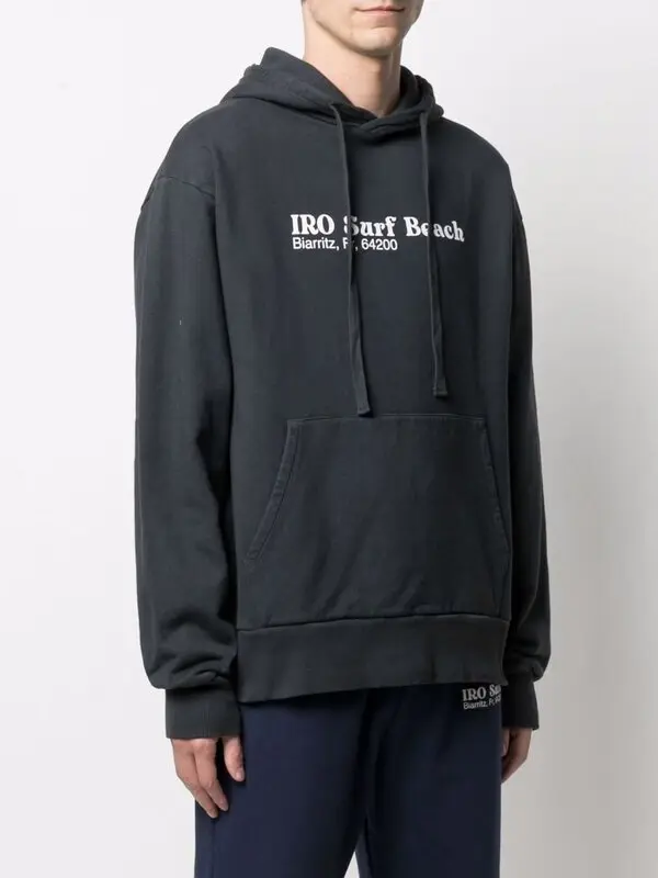 IRO PARIS Slogan-print Drawstring Hoodie