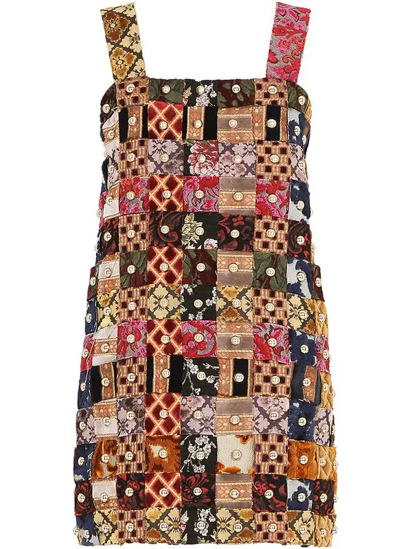 Dolce & Gabbana Patchwork Jacquard Mini Dress