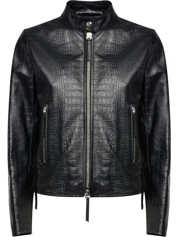 GIUSEPPE ZANOTTI Embossed Crocodile Effect Jacket