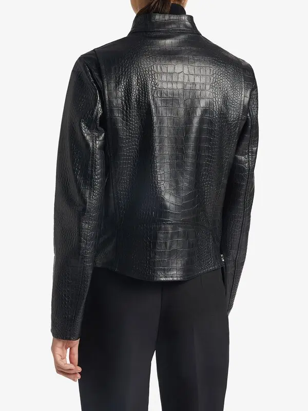 GIUSEPPE ZANOTTI Embossed Crocodile Effect Jacket