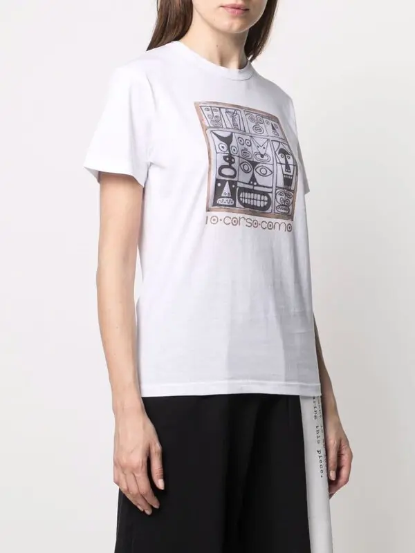 10 CORSO COMO Faces-print Cotton T-shirt