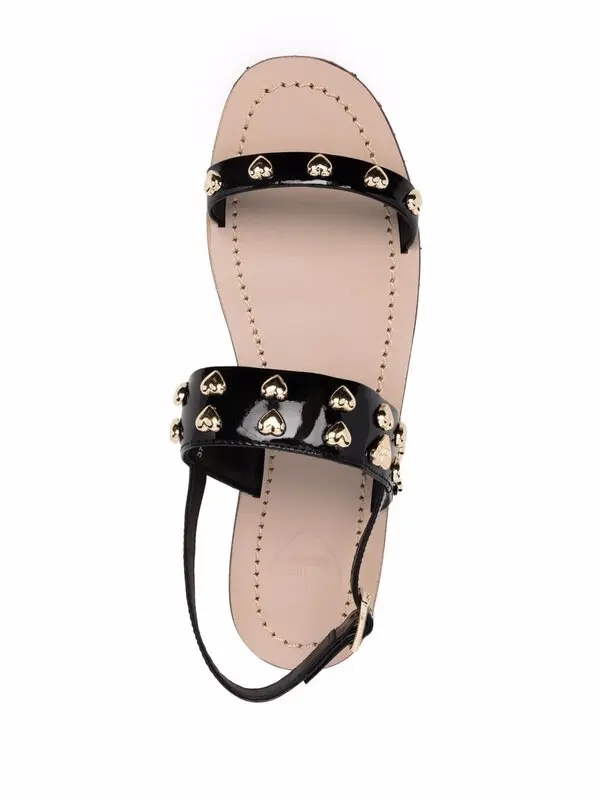 Moschino Heart-stud Flat Sandals