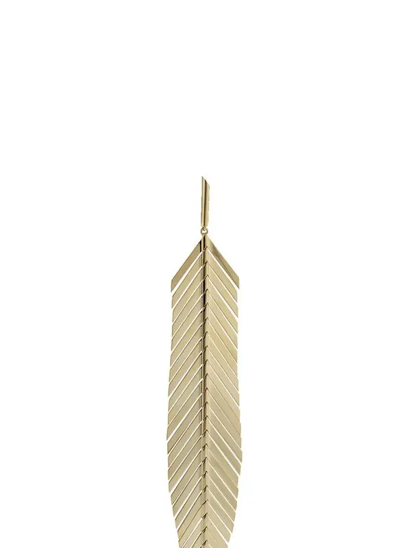 CADAR 18kt Yellow Feather Drop Earrings - Gold