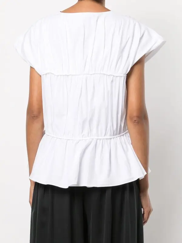 Tove Thea Ruffle Top - White