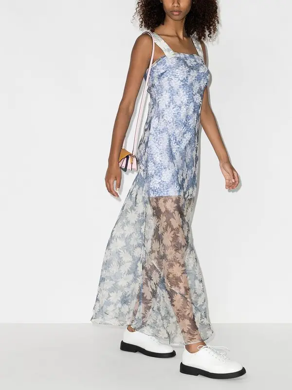 sir sheer dress SIR, Ruby open-back semi-sheer cocktail dress, Women, Blue, XS, Dresses, Materialmix