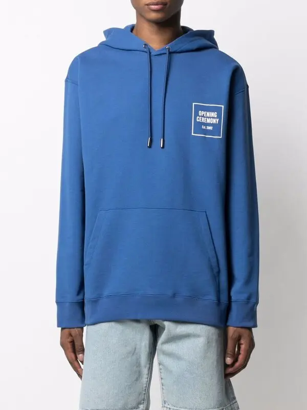 Opening Ceremony Graphic-print Hoodie - Blue