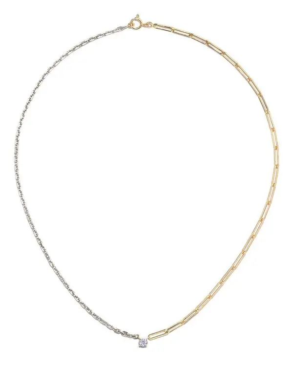Yvonne Léon 18kt White And Yellow Gold Diamond Necklace - Silver