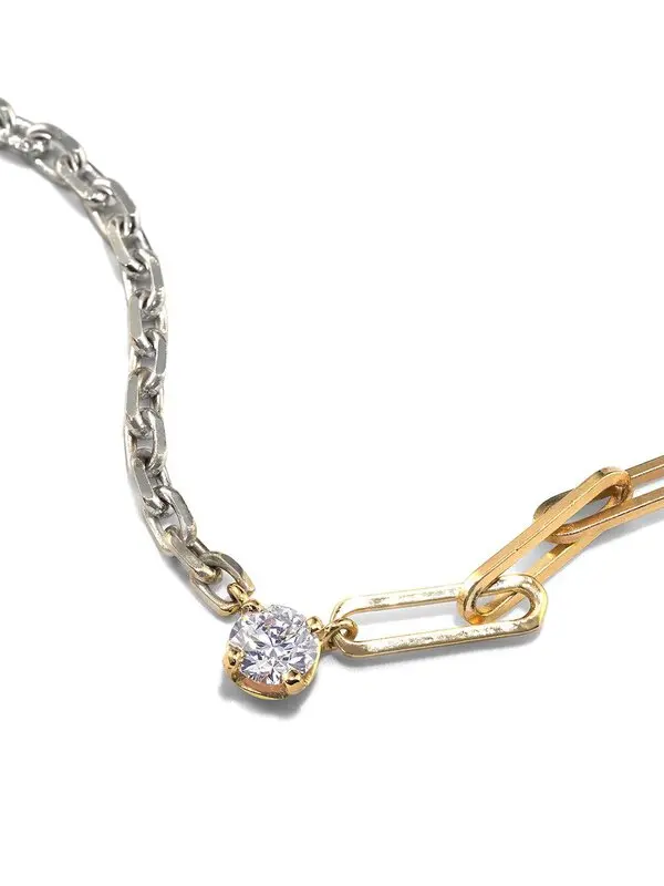 Yvonne Léon 18kt White And Yellow Gold Diamond Necklace - Silver