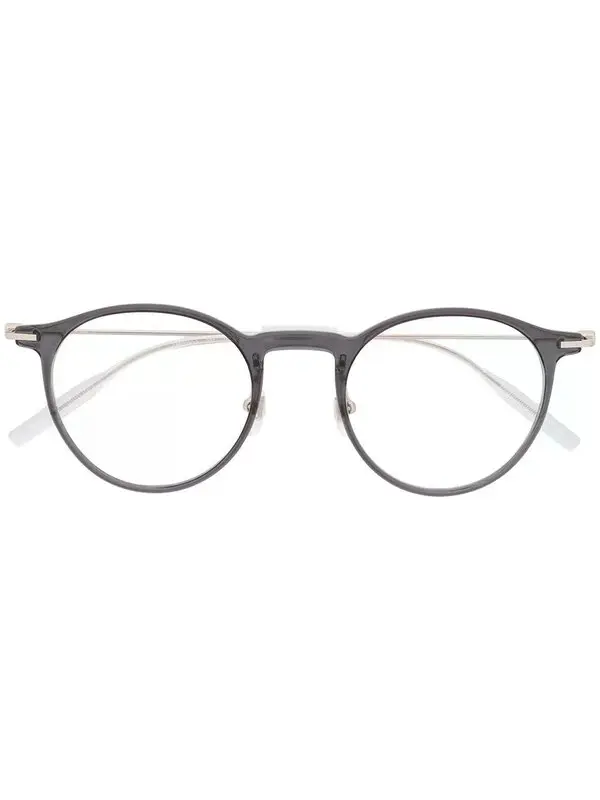 Montblanc Polished Round-frame Glasses - Grey