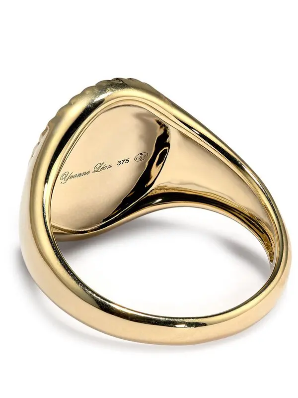 Yvonne Léon 9kt Yellow Malachite Signet Ring