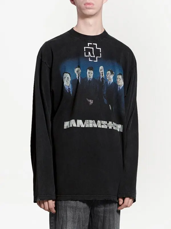 balenciaga rammstein ロンT Balenciaga Rammstein Germany Band Crossover Long Sleeves Unisex