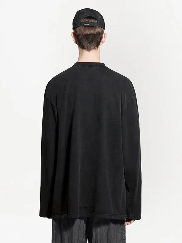 Balenciaga Rammstein Long-Sleeve Top - Black | Editorialist