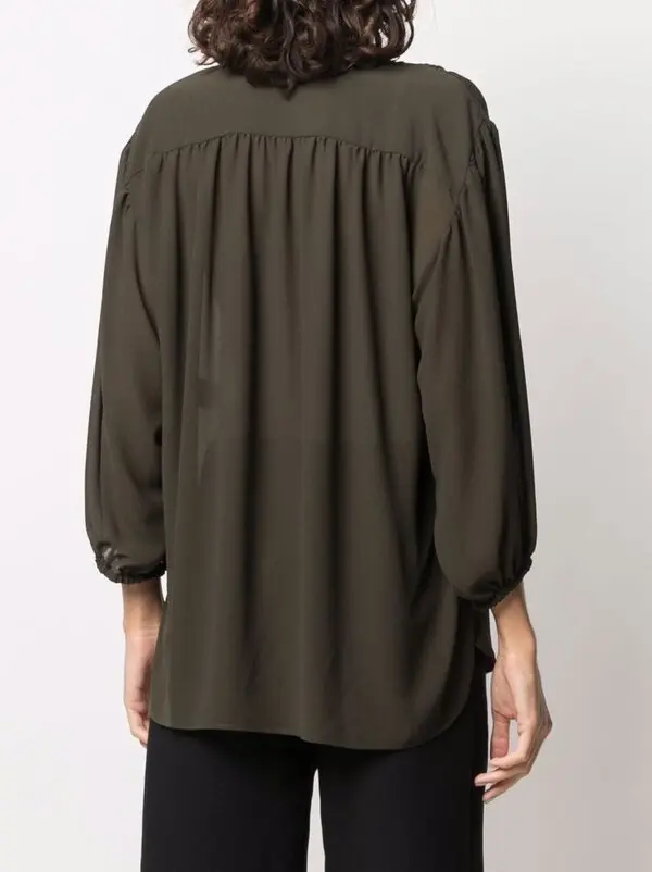 BLANCA VITA Begonia Lace-up Blouse