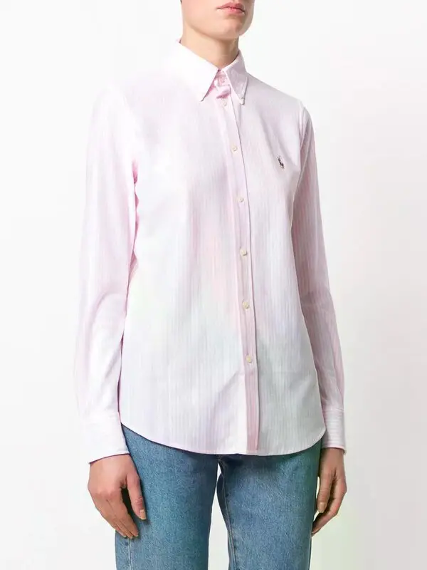 Polo Ralph Lauren Striped Oxford Shirt - Pink