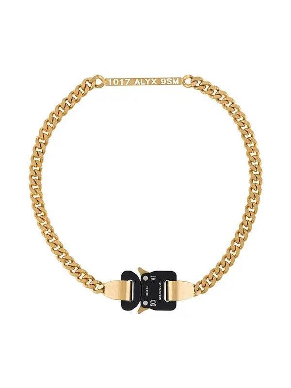1017 Alyx 9sm Chain-Link Buckle Necklace In Gold - 30% Off