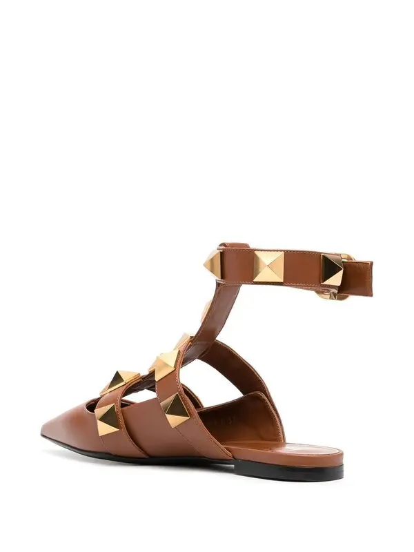 Valentino Garavani Roman Stud Caged Ballerina Shoes