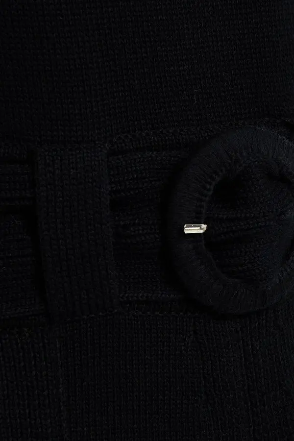 Mara Hoffman Elle Belted Organic Cotton Turtleneck Midi Dress In Black -  43% Off | Editorialist