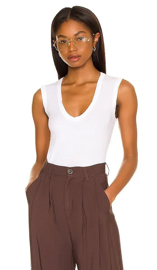 Velvet By Graham & Spencer Estina Gauzy Whisper Scoop Neck Tank
