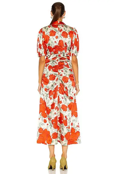 open lace back dress Ganni