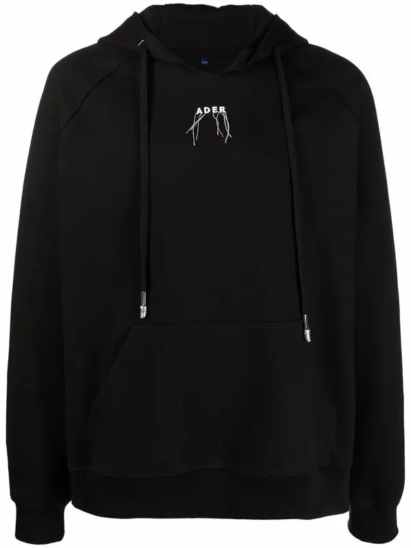 ADER ERROR Logo Embroidered Cotton-blend Hoodie