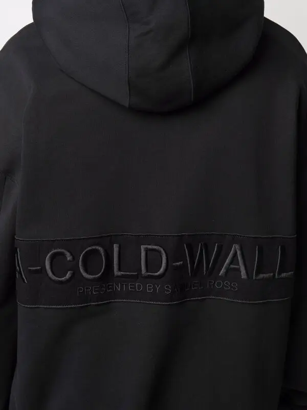 A-COLD-WALL* Logo-patch Pullover Hoodie - Black