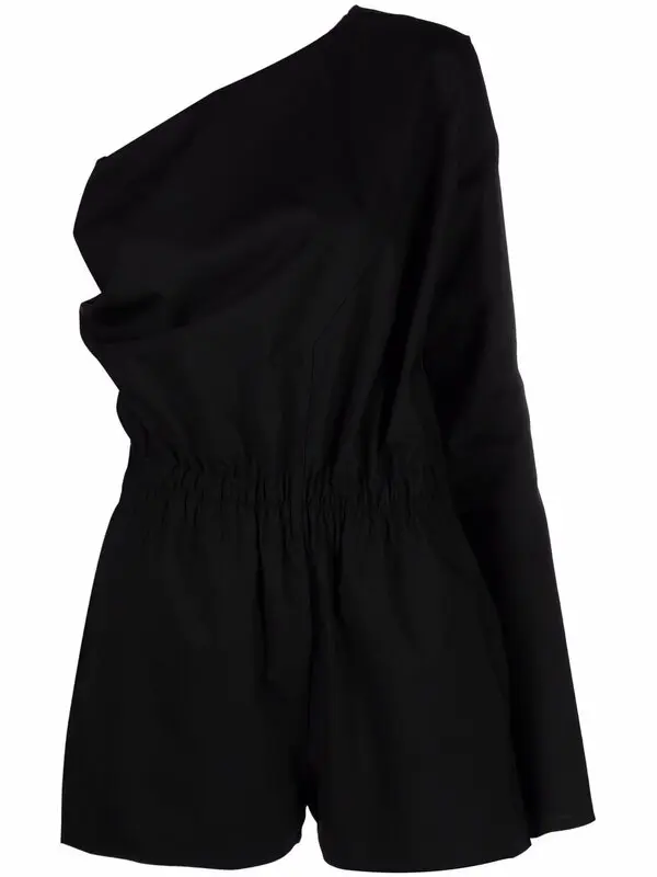Rick Owens Asymmetric One-shoulder Playsuit