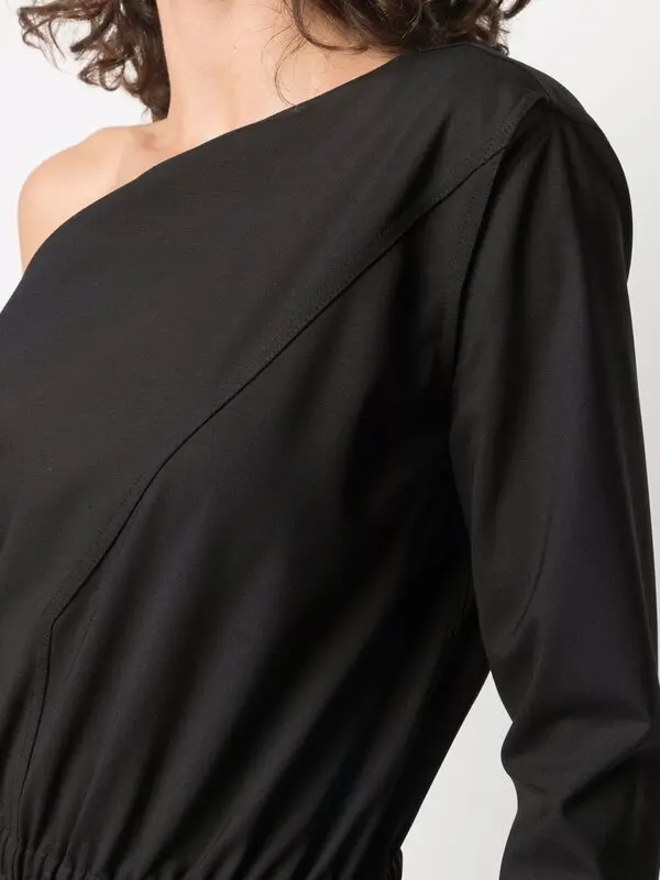 Rick Owens Asymmetric One-shoulder Playsuit