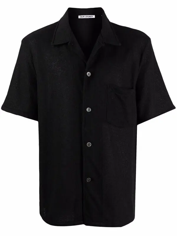 Our Legacy Bouclé Short-sleeve Shirt - Black