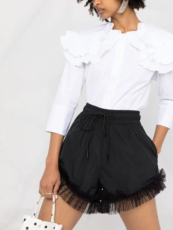 Red Valentino Ruffle-trim Shorts