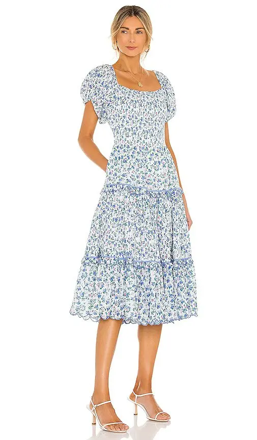 LoveShackFancy Masie Dress In Blue