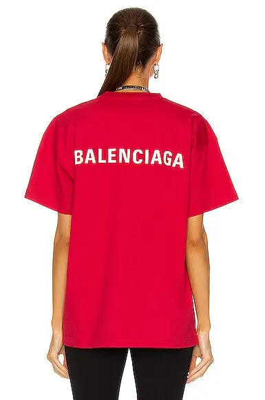 Balenciaga Medium Fit T Shirt In Red
