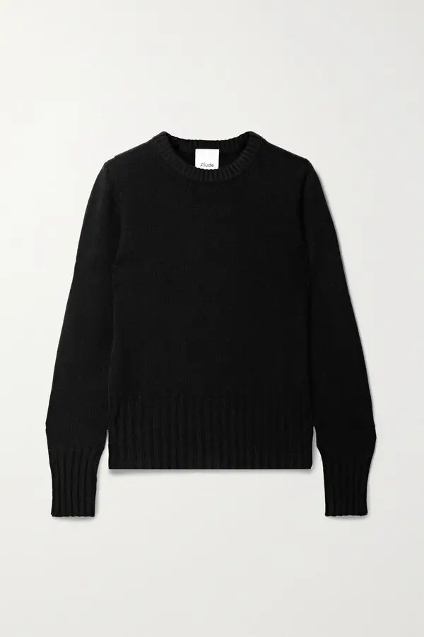 ALLUDE Cashmere Sweater - Black