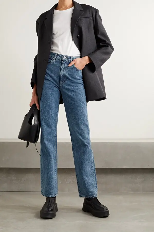 SLVRLAKE London Crop High-rise Straight-leg Jeans