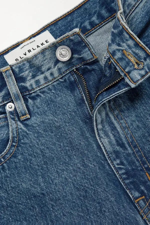 SLVRLAKE London Crop High-rise Straight-leg Jeans