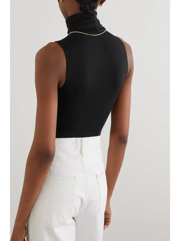 Wolford Stretch Modal-blend Turtleneck Thong Bodysuit