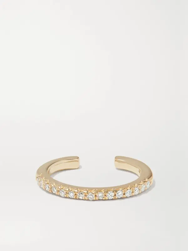 STONE AND STRAND Diamond Ear Cuff