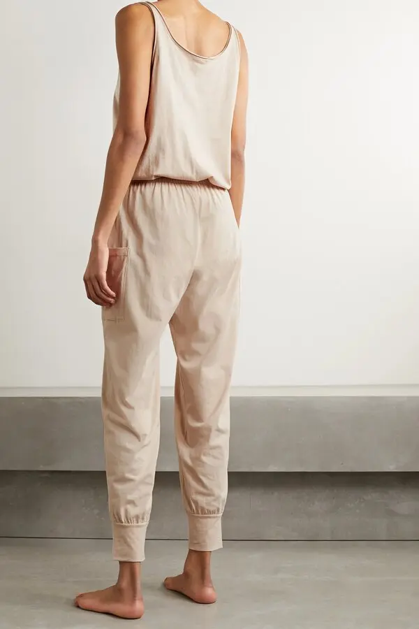 Eberjey Brie Cotton-jersey Jumpsuit