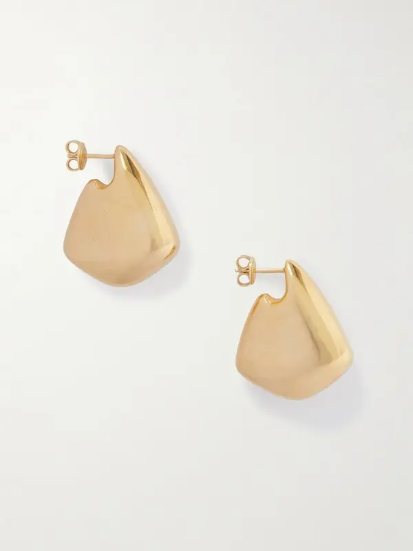 Bottega Veneta Tone Hoop Earrings - Gold