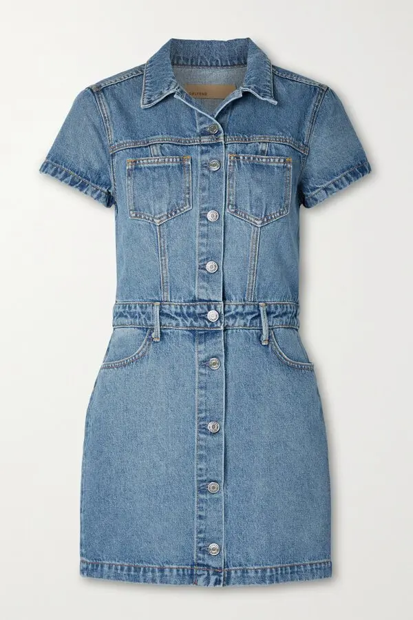 white christmas dresses Matilda Strapless Denim Mini Dress L main image 1