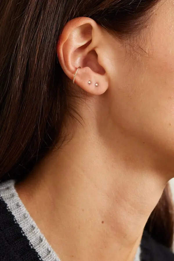 STONE AND STRAND Teeny Diamond Single Earring