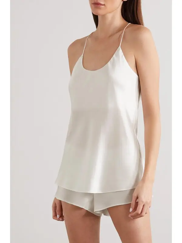 Olivia Von Halle Bella Silk-satin Pajama Set - Neutrals